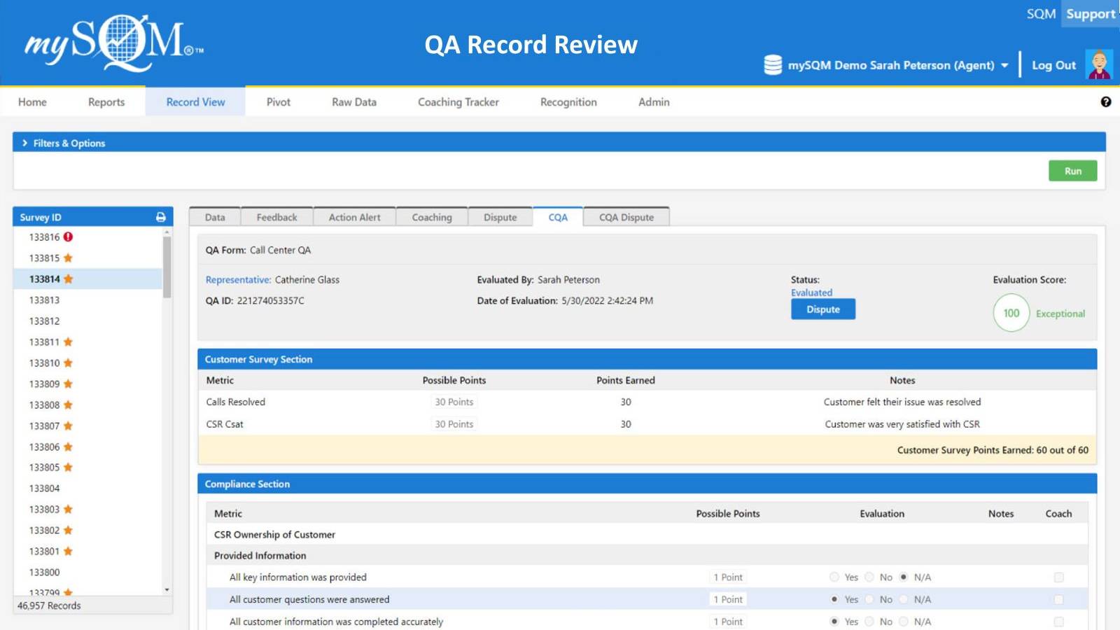 mySQM™ Customer Service QA Solutions
